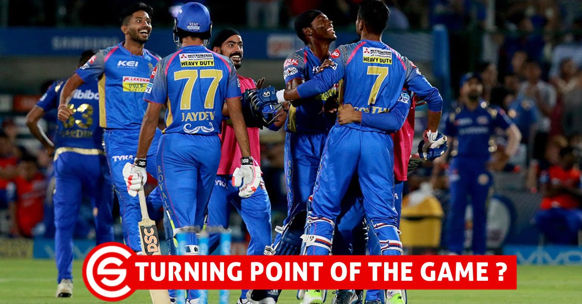 IPL 2018: Match 21 (RR vs MI) - Turning Point of the Match