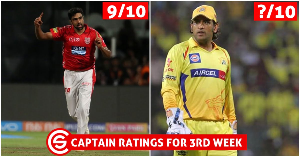 IPL 2018: Captain's Ratings for the Week Three