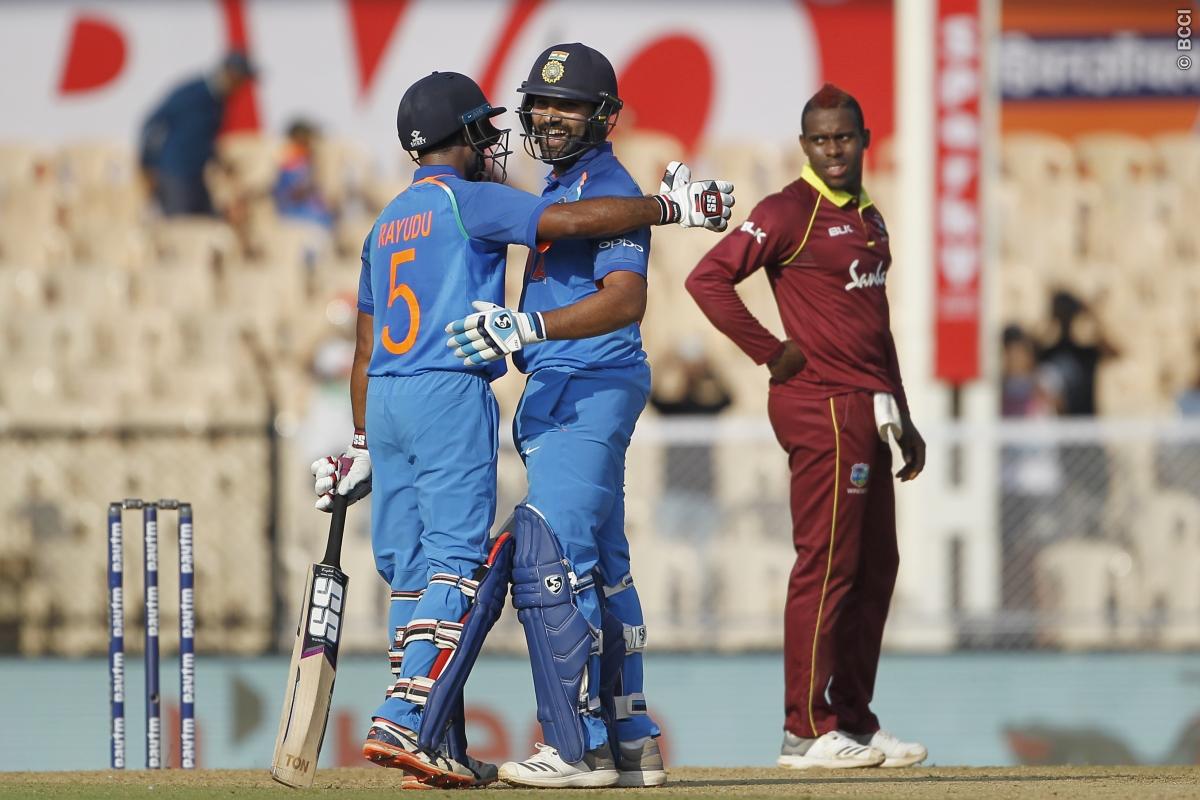 Ind vs WI (Fourth ODI): Twin centuries from Rohit Sharma and Ambati ...