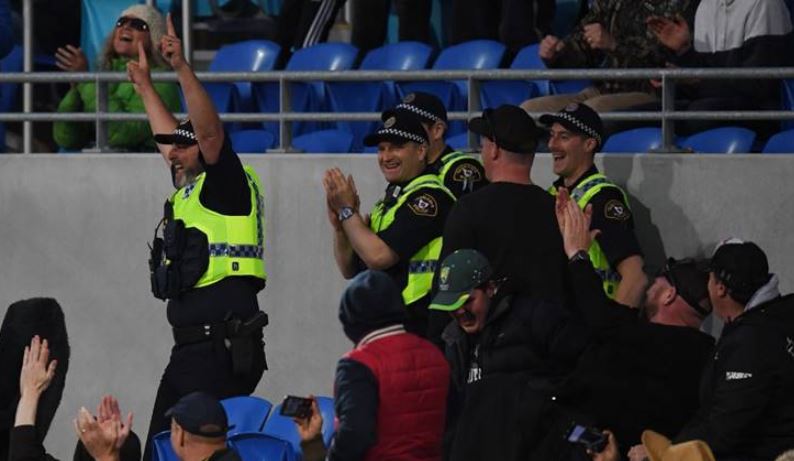 WATCH - Policeman Takes A Brilliant Catch In The Hobart ODI