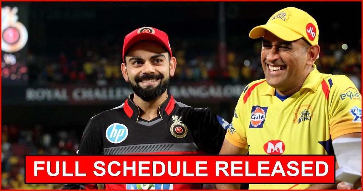 IPL 2019: BCCI Releases All The Fixtures For The Group Stages
