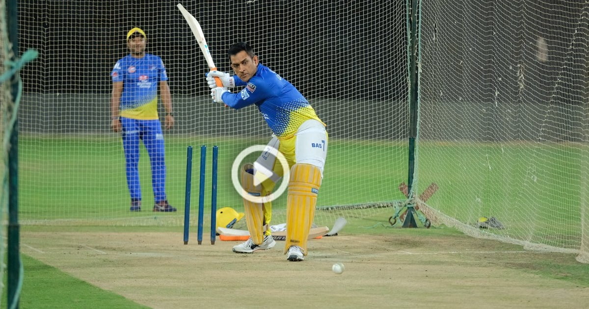 WATCH - MS Dhoni Doing Six-hitting Practice In CSK Nets