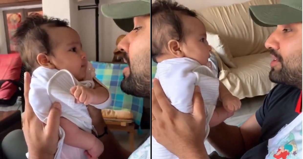 WATCH - Rohit Sharma Becomes A Rapper For Daughter Samaira