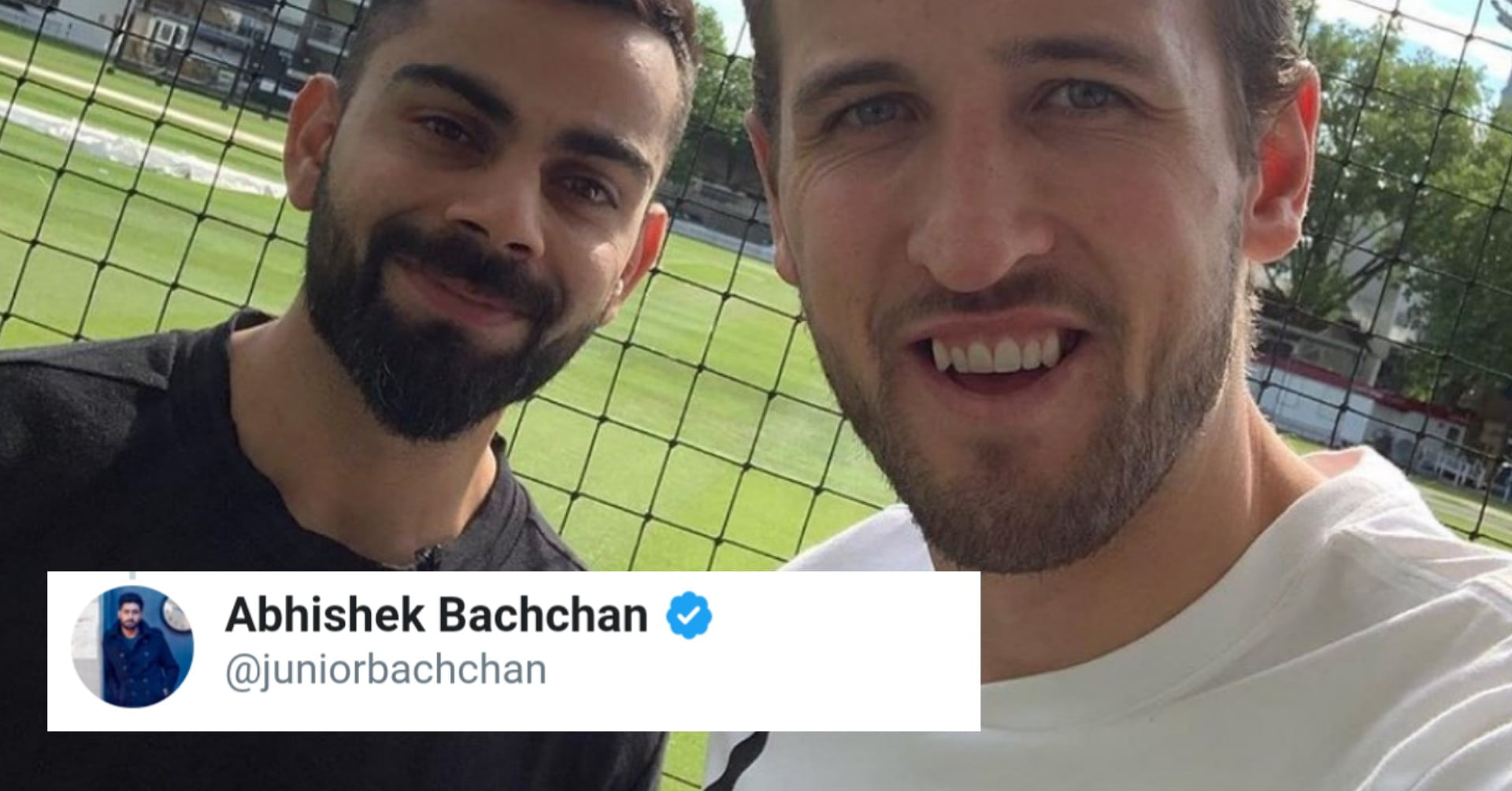 Virat Kohli Finally Meets Harry Kane Abhishek Bachchan Pokes Fun