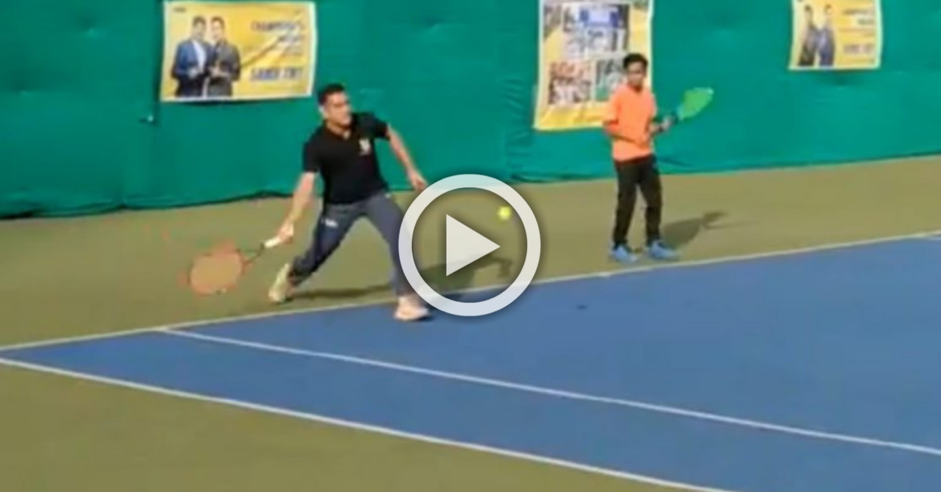 WATCH - MS Dhoni Wins First Match In Local Tennis Tournament