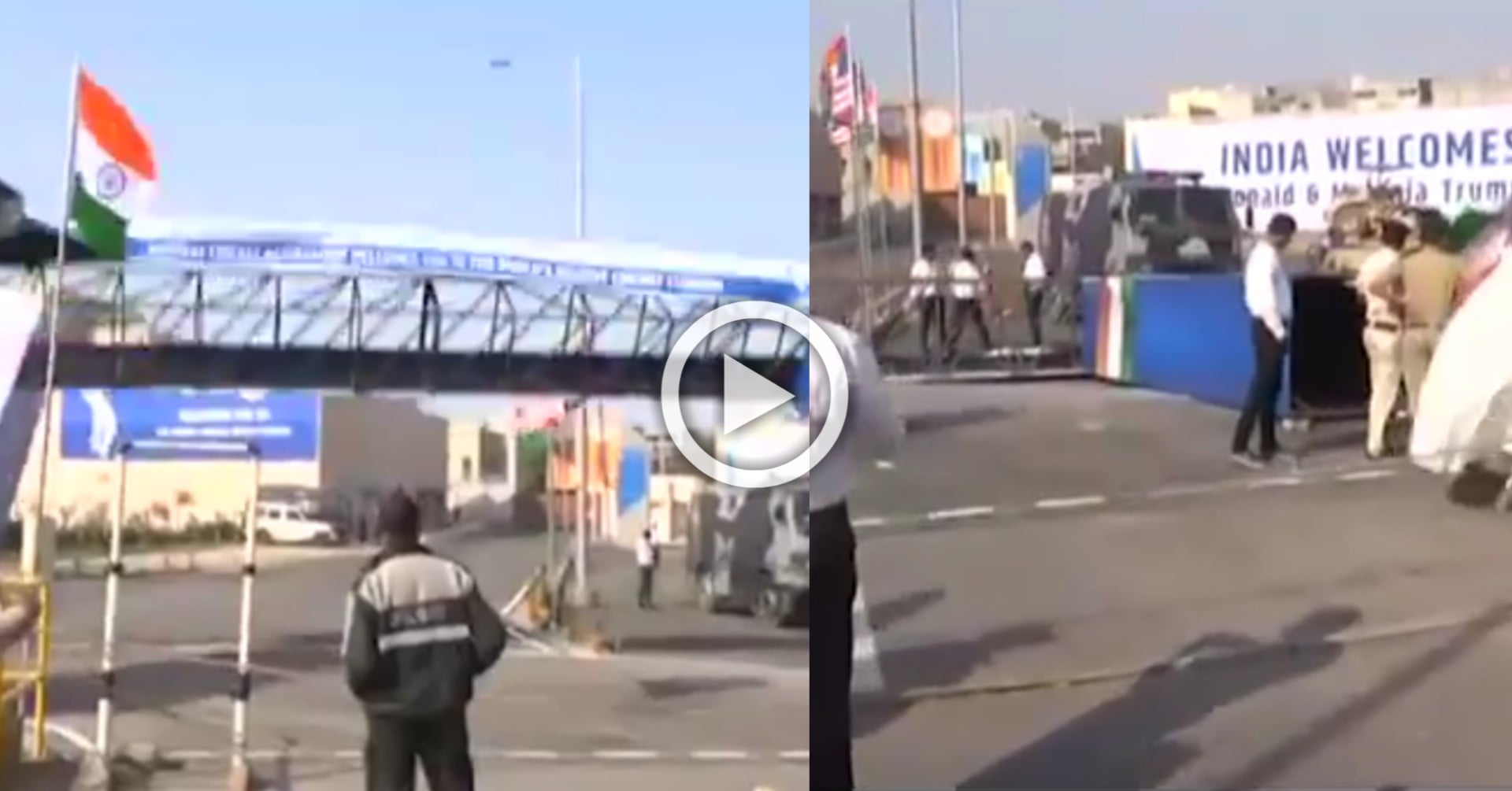 WATCH - Before US President's Arrival, Entry Gate Of Motera Stadium ...