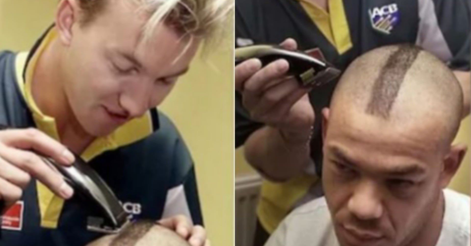 ICC Shares An Image Of Brett Lee Giving Hairdo To Andrew Symonds