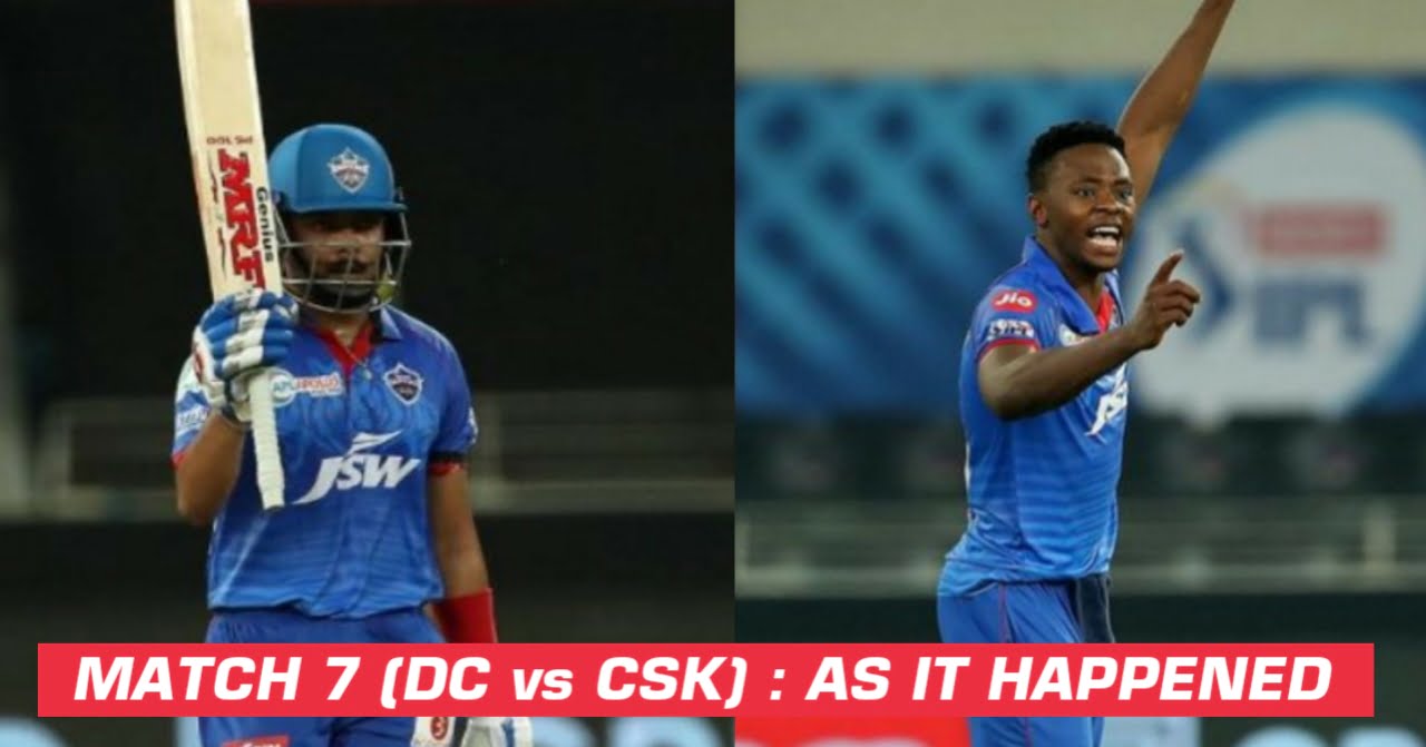 IPL 2020: Kagiso Rabada And Prithvi Shaw Stars As DC Trashes CSK