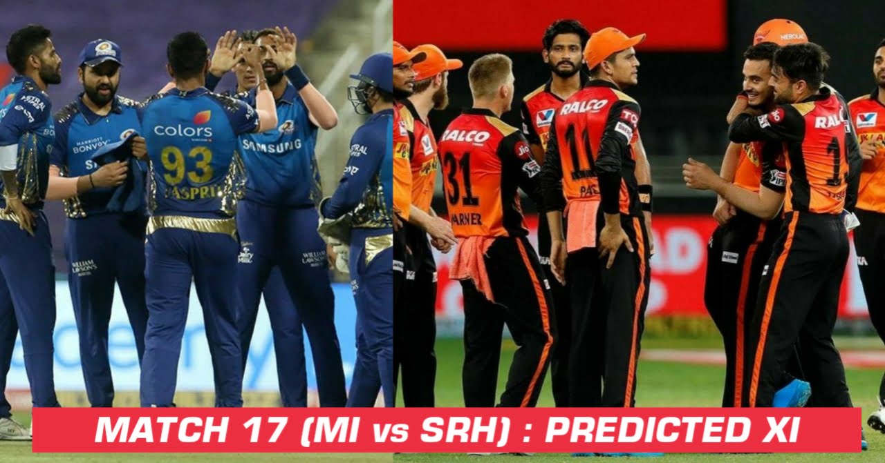 IPL 2020: Match 17 (MI vs SRH) - Probable Playing XI