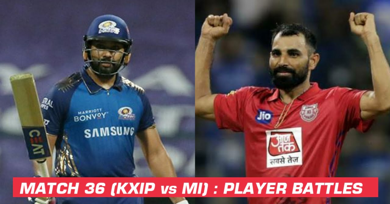 IPL 2020: Match 36 (MI vs KXIP) - Player Battles For The Game