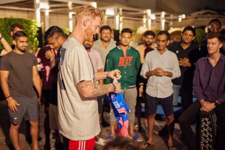 Ben Stokes Receives Signed Jersey Bearing His Father's Name From RR
