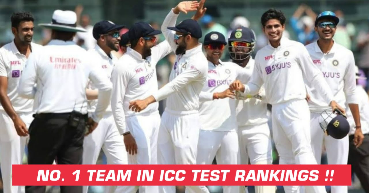India Comes To No.1 Position In The ICC Test Rankings