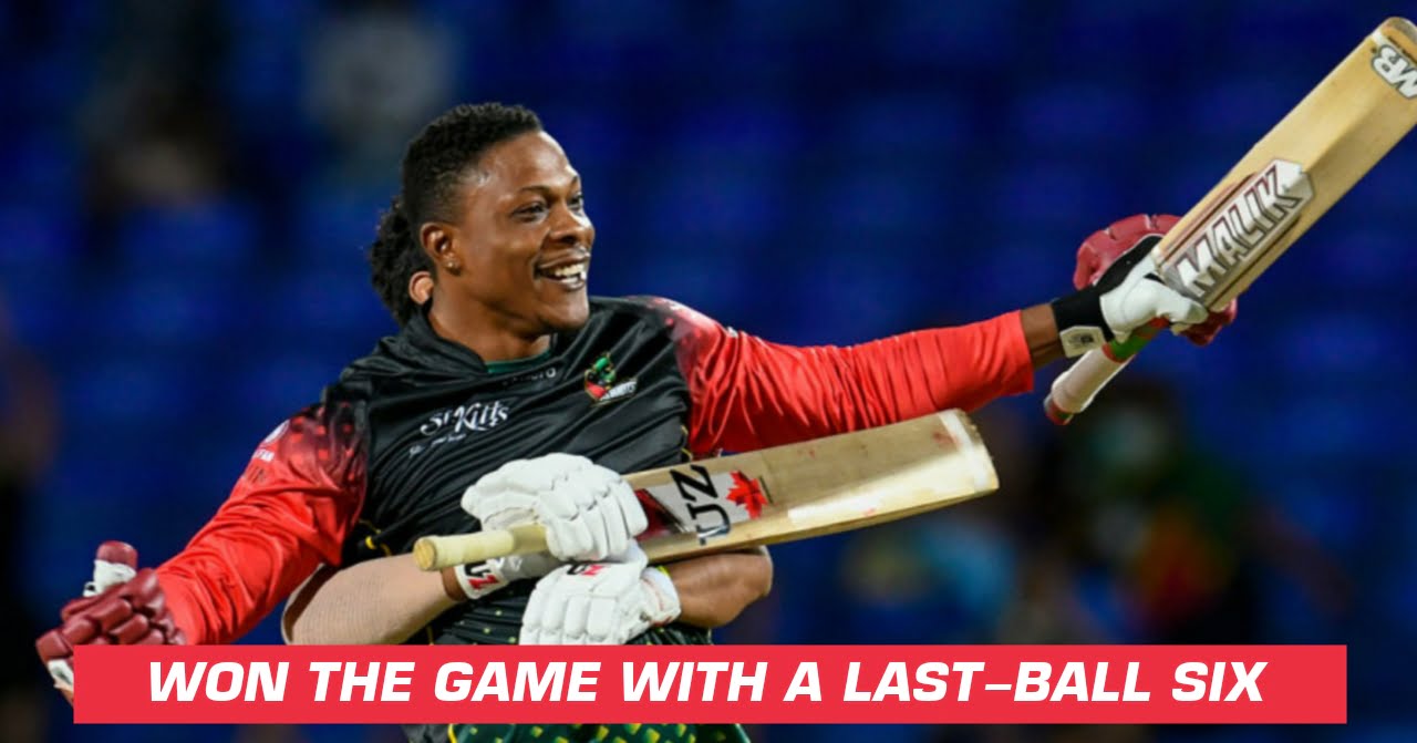 Sheldon Cottrell Finished The Game With A Six For St Kitts And Nevis ...