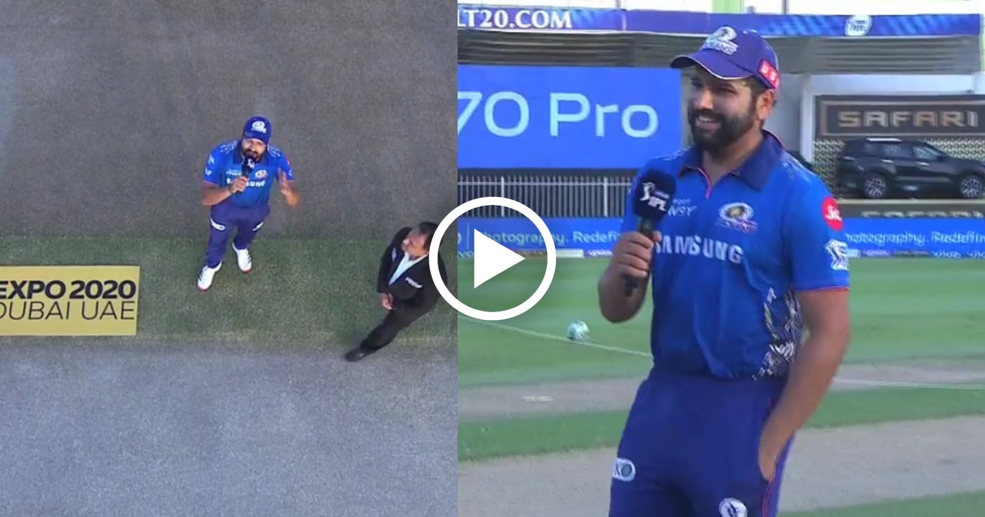Rohit Sharma Finds A Quirky Way Of Calling The Toss In Sharjah