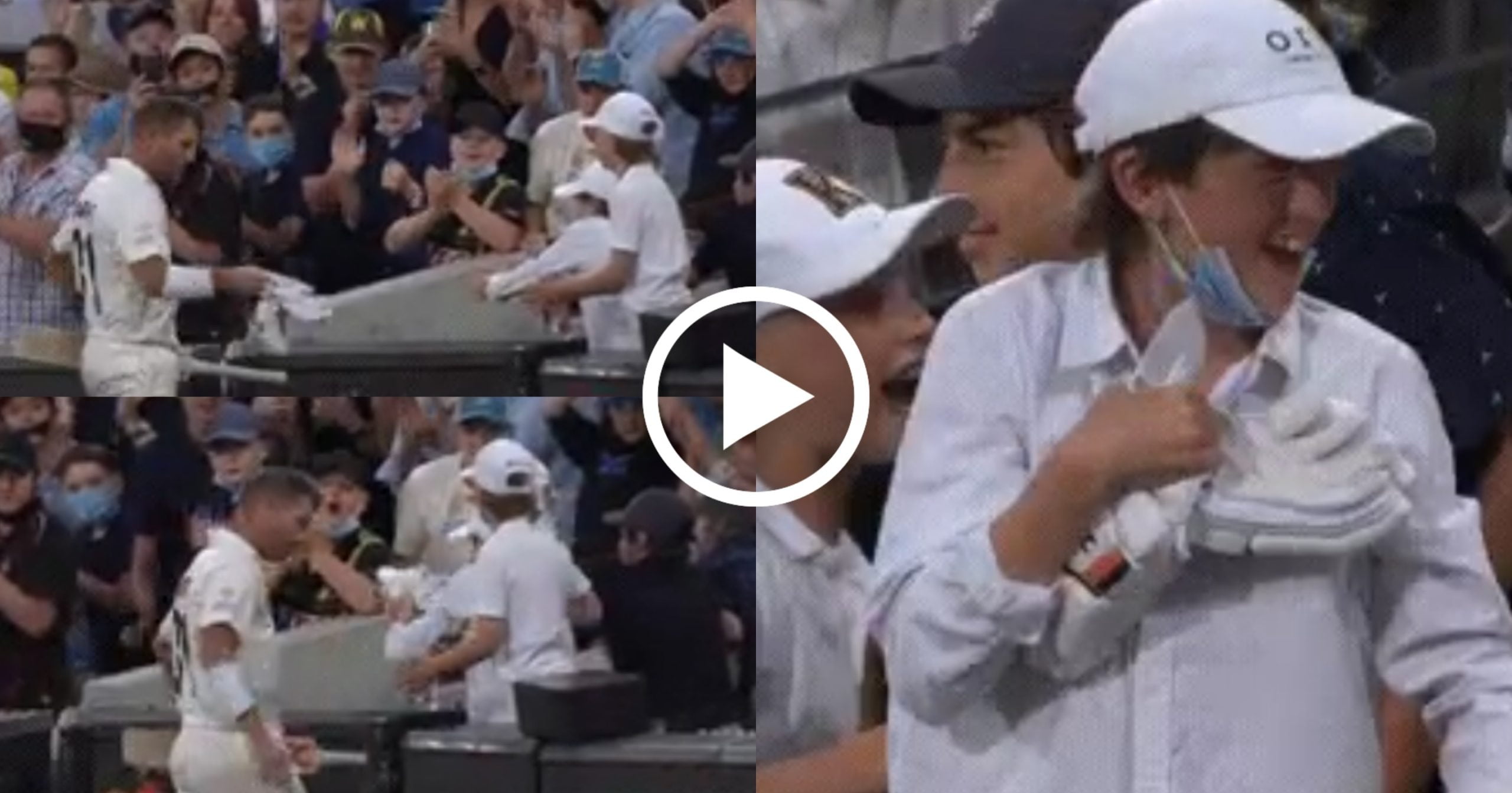 David Warner Surprises A Fan By Gifting Him His Gloves