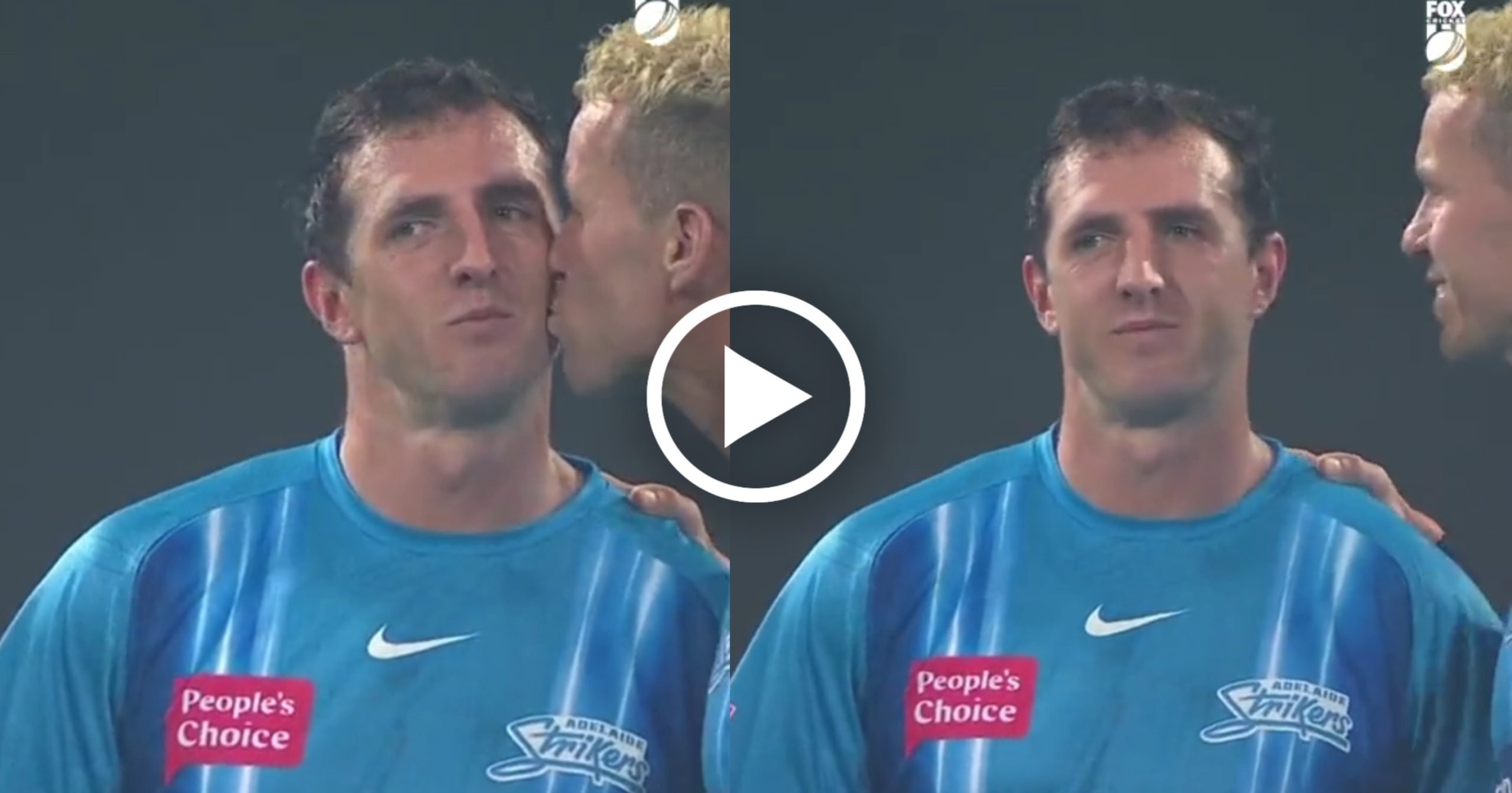 WATCH: Peter Siddle Kisses Teammate Daniel Worrall In BBL Game