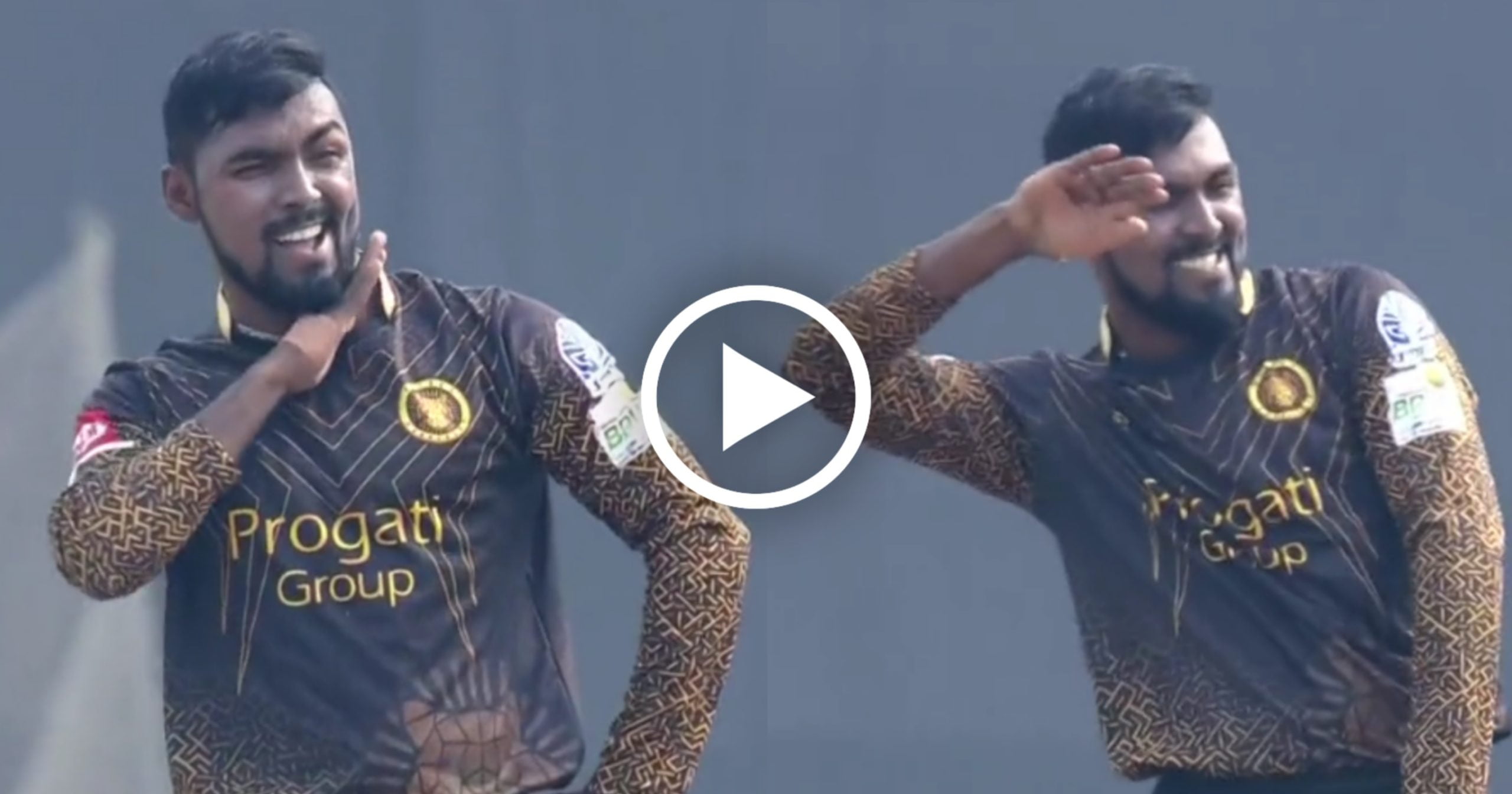 WATCH: Nazmul Islam does Pushpa steps after taking a wicket