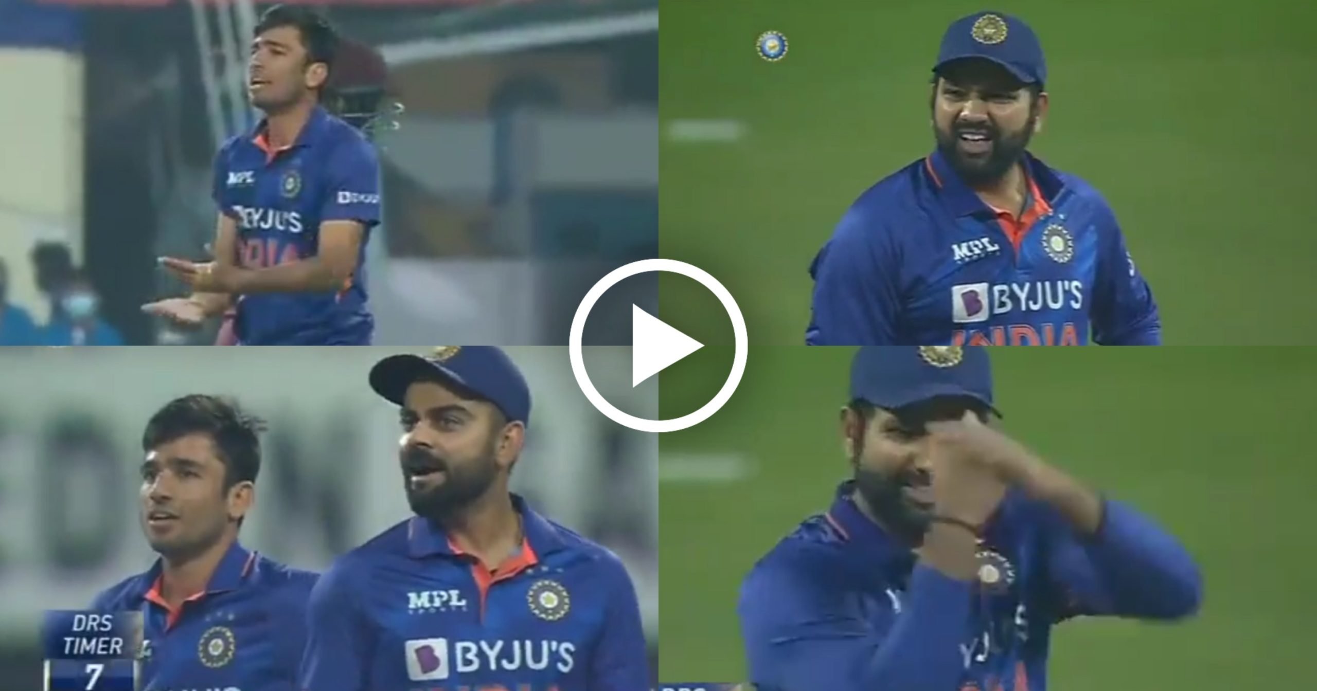 WATCH: Twitter reacts as square-leg umpire saved Rohit Sharma's review