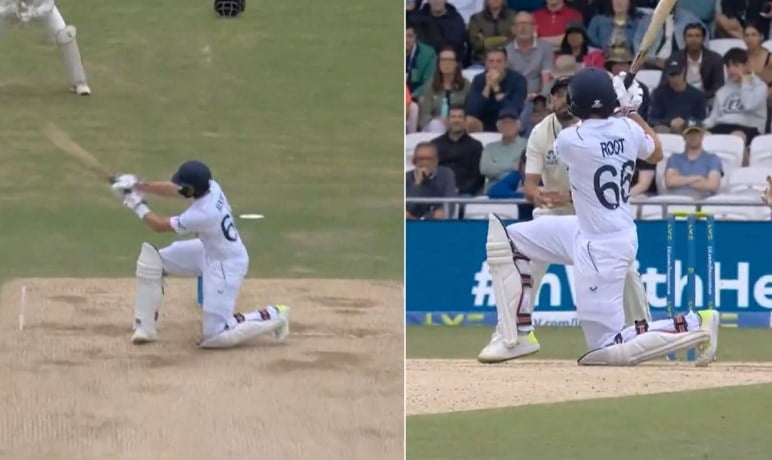 Joe Root Daringly Reverse Scoops Neil Wagner For A Six