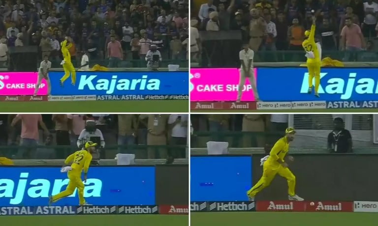 Glenn Maxwell Pulls Off A Brilliant Effort To Save A Six In Mohali