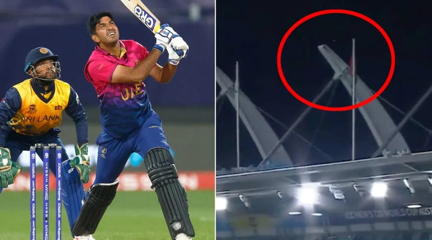 Junaid Siddique Flexed His Muscles After Hitting A 109m Six