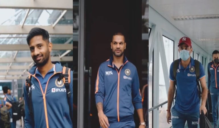 Indian Players Receive Traditional Welcome In Ranchi