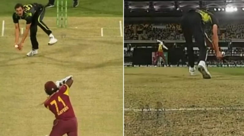 Mitchell Starc Plucks A Difficult Catch In His Follow Through