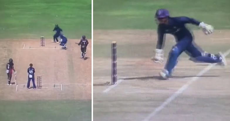 UAE batters and Thailand fielders Churned Out A Comical Run-out
