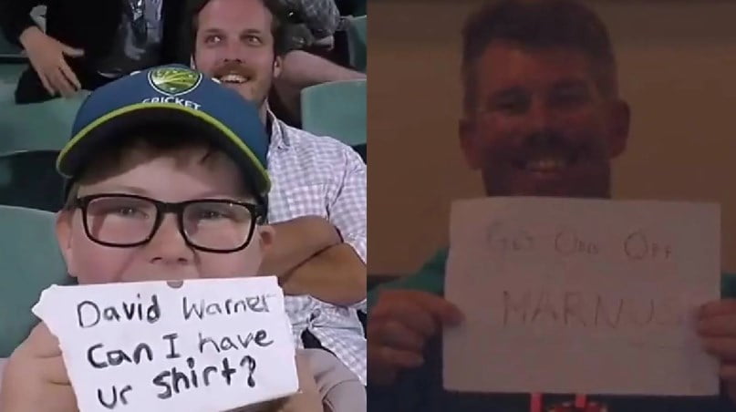 David Warner Gives A Funny Reply As A Fan Asks For A Jersey