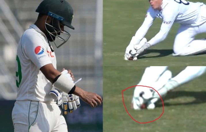Pakistan Fans Are Unhappy As Saud Shakeel Was Given Out On A Bump Catch