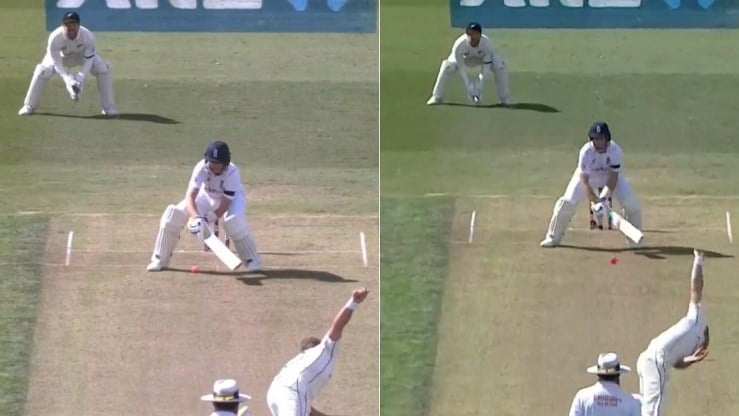Joe Root Reverse Scoops Neil Wagner Over The Slips For A Boundary