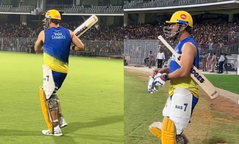 MS Dhoni Welcomed With Humongous Roar During CSK's Practice At Chepauk