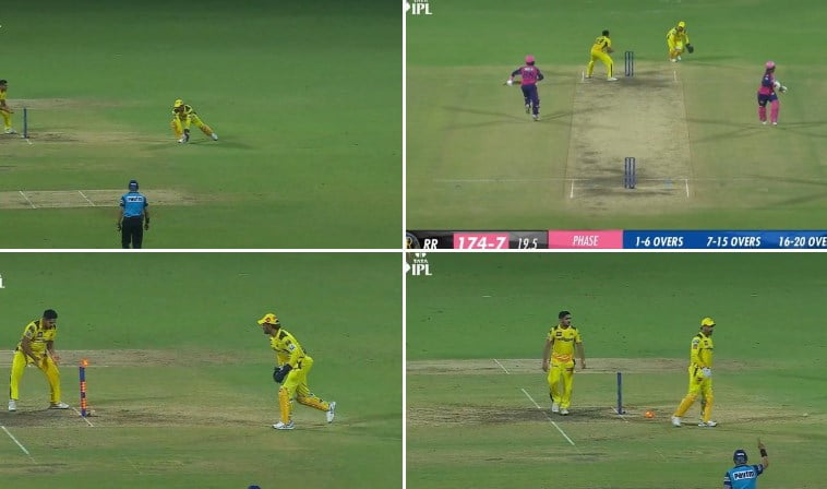 MS Dhoni Receives Applause For Running Out Zampa With Backhand Flick