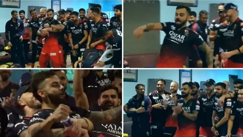 RCB Players Danced and Sing After The Win Over MI