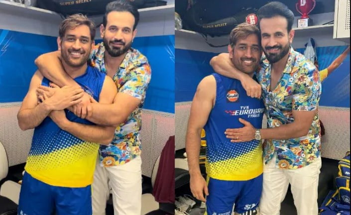 MS Dhoni Reunited With Irfan Pathan After The Game Against DC