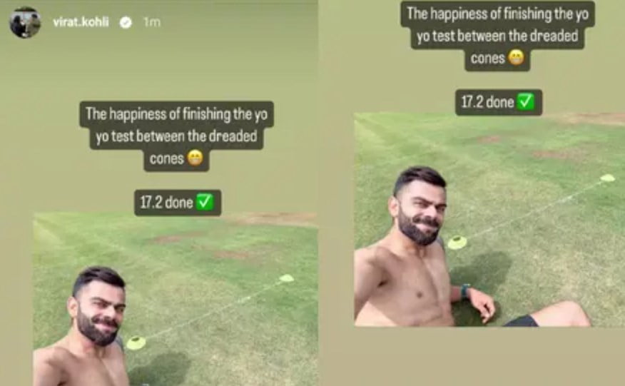 Virat Kohli Achieves Impressive 17.2 In Yo-Yo Test, Setting Fitness ...