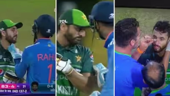Agha Salman Suffers Facial Cut, KL Rahul Rushes To Aid As The Game ...