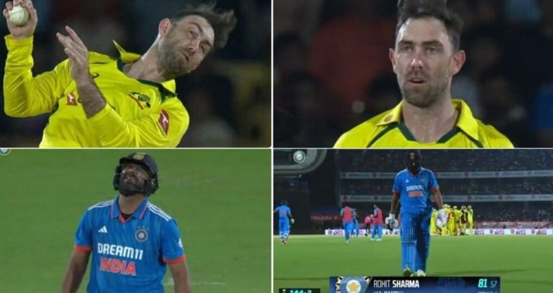 Glenn Maxwell's Shocking Catch To Dismiss Rohit Sharma Leaves All Stunned
