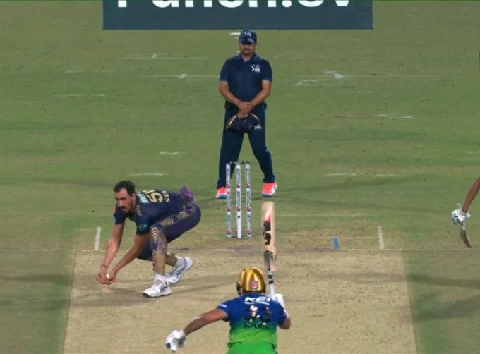 Mitchell Starc's Spectacular Catch Dismisses Karn Sharma