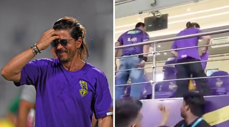Shahrukh Khan Wins Hearts With A Gesture Of Picking Up KKR Flags