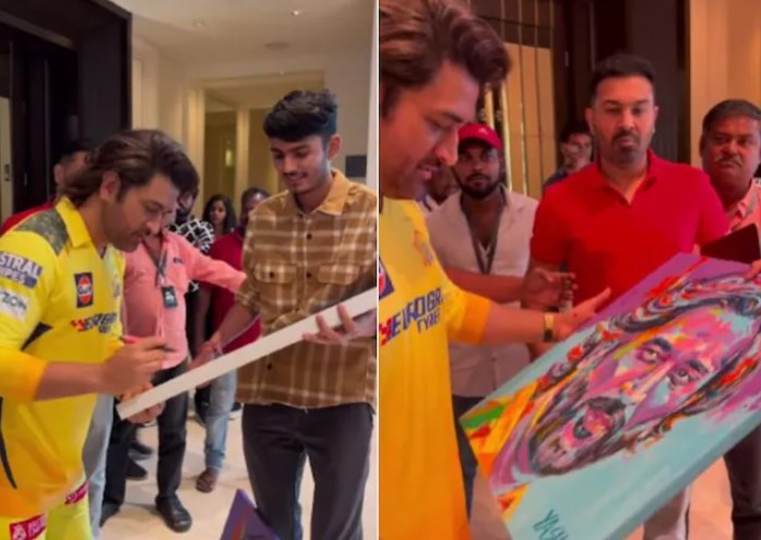 MS Dhoni's Heartwarming Gesture: Appreciating A Beautiful Fan-Art
