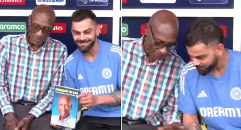 Virat Kohli and Indian Team Meet Cricket Legend Sir Wesley Hall In Barbados
