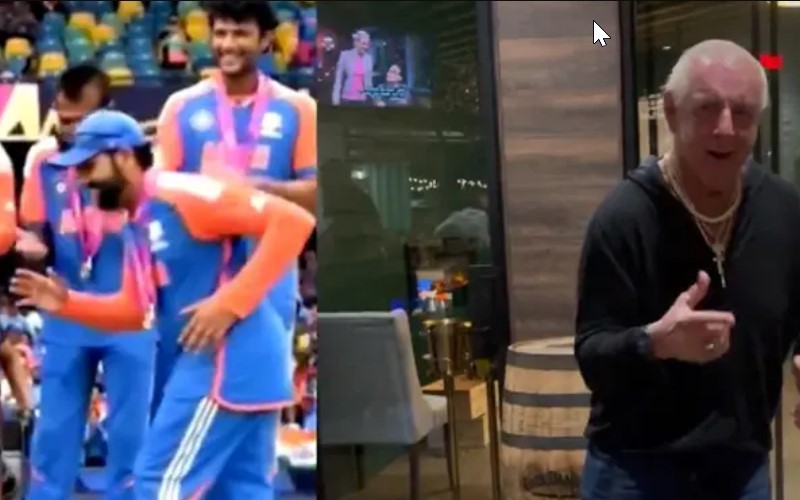 Ric Flair Reacts To Rohit Sharma's Trophy Walk Inspired By WWE Legend