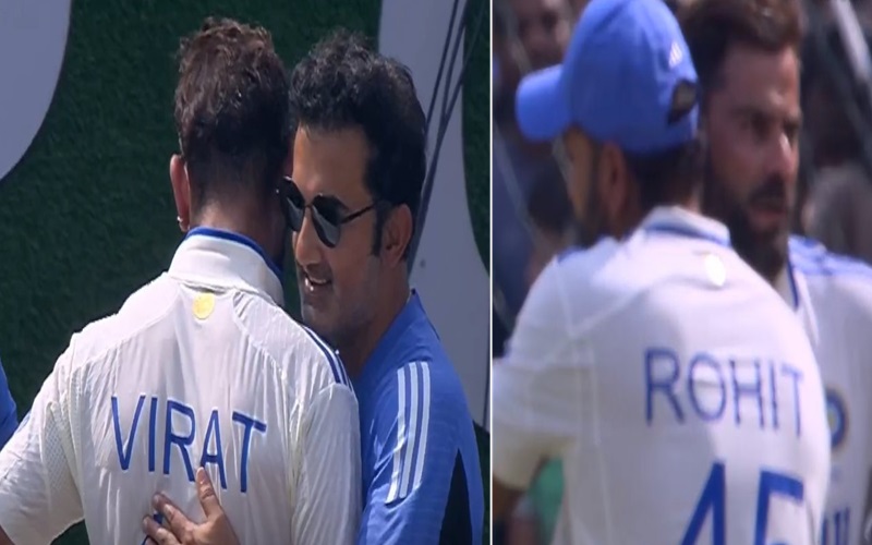 Gautam Gambhir, Rohit Sharma, and Virat Kohli Celebrate Series Win with Heartwarming Embrace