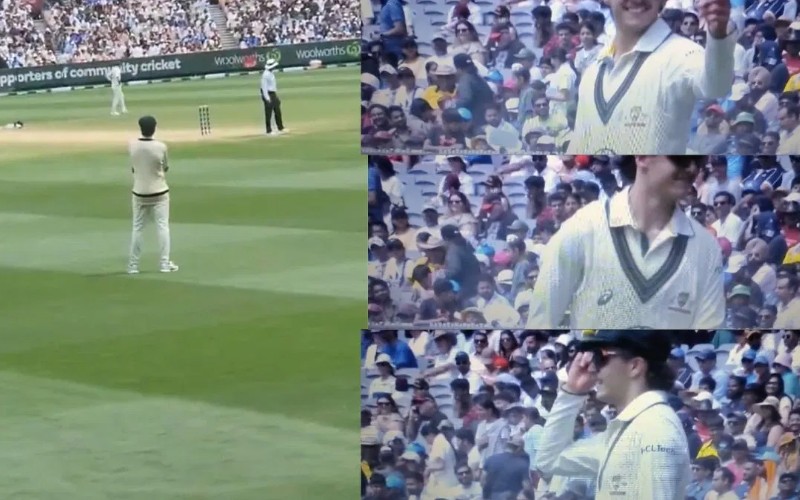 Sam Konstas Responds To Crowd Chants With Shoulder Barge