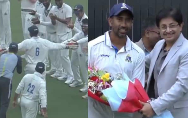 Wriddhiman Saha Receives Guard of Honour In His Last Game For Bengal