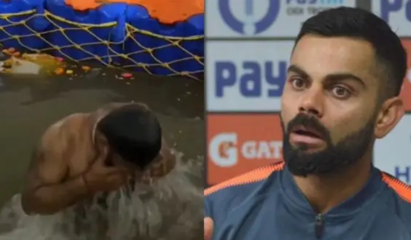 Virat Kohli Fan Takes Holy Dip At Maha Kumbh Mela 2025, Prays For ...