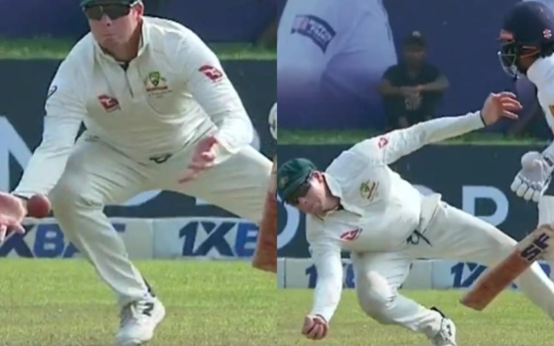 Steve Smith’s Stunning Diving Catch Sends Dhananjaya de Silva Packing ...