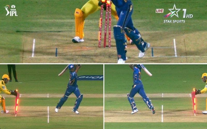 MS Dhoni's Lightning-Fast Stumping Leaves Suryakumar Yadav Baffled