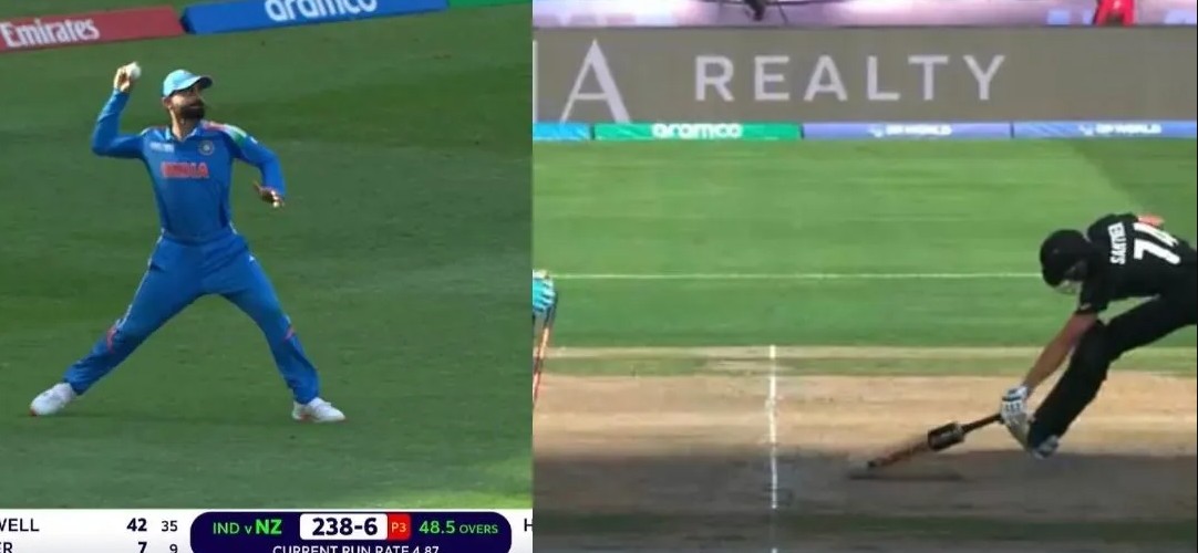 Virat Kohli's Sensational Throw Sends Mitchell Santner Packing